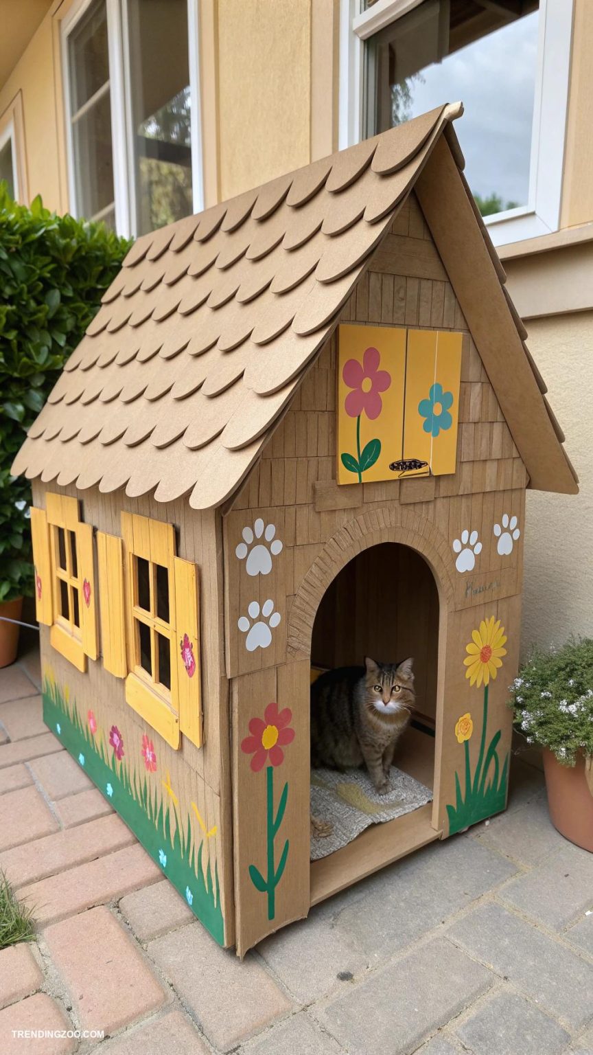 10 Mind-Blowing DIY Cardboard Cat House Ideas That Your Kitty Will Love