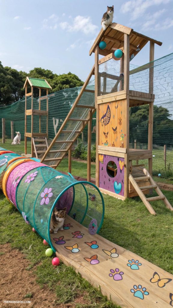 10 Brilliant Outdoor Cat Playground Ideas to Keep Your Kitty Active