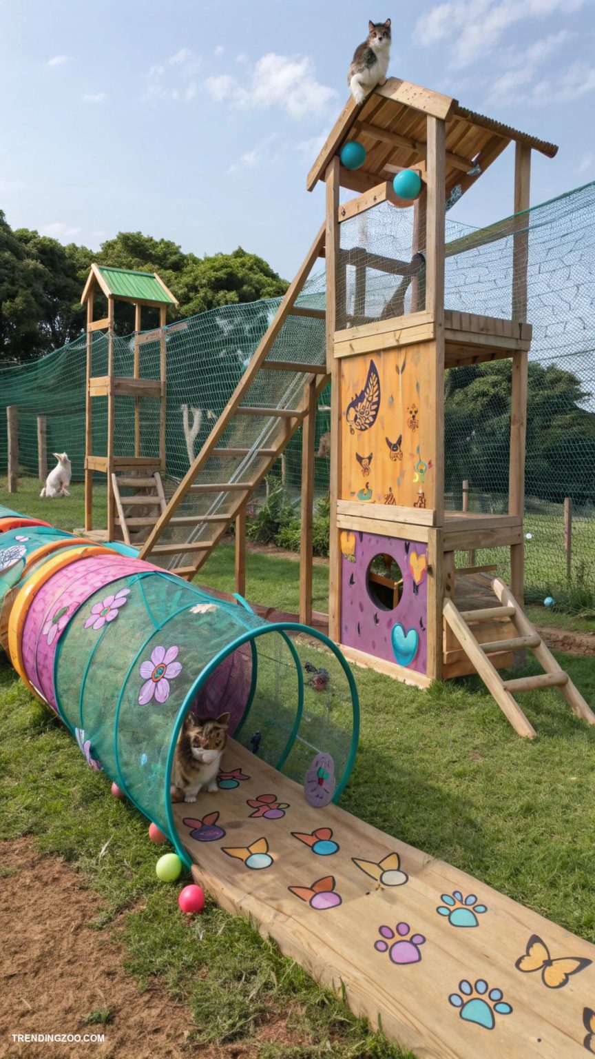 10 Brilliant Outdoor Cat Playground Ideas to Keep Your Kitty Active